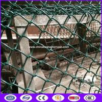 China Green color 60x60 opening black chain link fence cost for architecture for sale