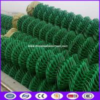 China Green color 60x60 opening black chain link fence cost for architecture for sale