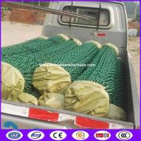 China Green color 60x60 opening black chain link fence cost for architecture for sale