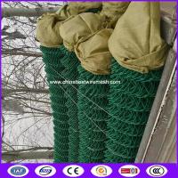 China Green color 60x60 opening black chain link fence cost for architecture for sale