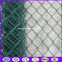 China PVC coated chain link fencing with RAL 6005 green colour for sale