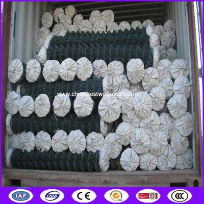 China Green color Vinyl coated chain link fencing with fused and bonded coating for sale