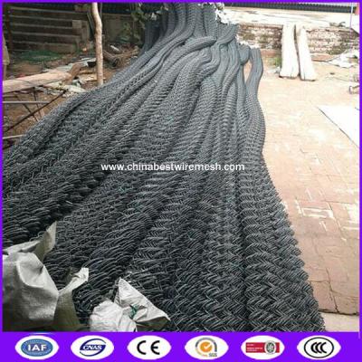 China 4m tall Black Vinly  Chain Link Fence for Security made in china for sale