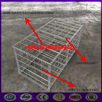 China 2x1x0.15m Hot dipped galvanized Gabion Stone Box Mesh for landscape for sale