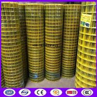 China Yellow color PVC coating Holland wire mesh fence 30mmx30 mm Hole opening ​ in 1.2 meter height for sale