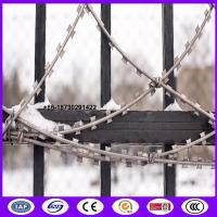 China Hot Dip Galvanized BTO 10 Flat wrap Razor Wire On fence top for sale