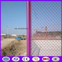 China Pink color chain link fence wire mesh for basketball court made in china for sale