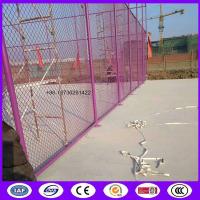 China Pink color chain link fence wire mesh for basketball court made in china for sale