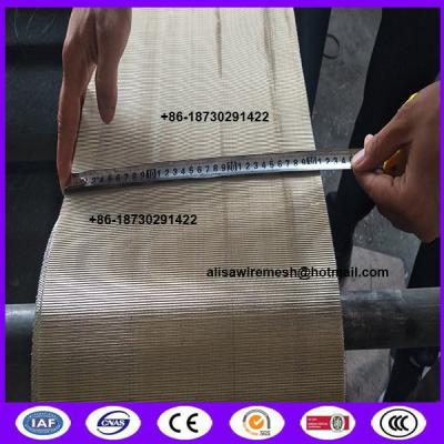 China 90 micron copper wire mesh belt of reverse dutch weaving  in 300mm width for HDPE production for sale
