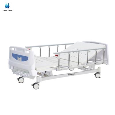 China 5-Function Manual Adjustable Hospital Bed with 460-720mm Height Range and 4 Crank Handles for Patient Care for sale