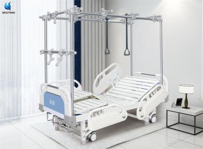 China 4 Crank Manual Orthopedic Hospital Bed with 500-720mm Height Adjustment and 0-75° Backrest for sale