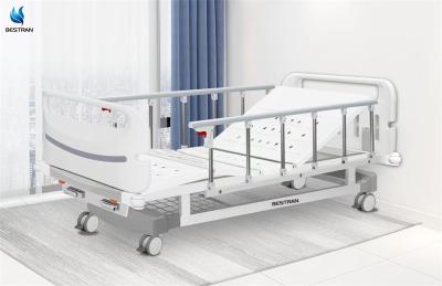 China Aluminum Alloy Side Rails Manual Hospital Bed 2150×1000×450-700mm with 0-75° Backrest Adjustment for sale