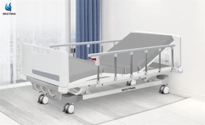 China Silent Operation Manual Medical Bed with 0-75° Backrest, 0-35° Leg Rest, and 450-700mm Height Adjustments for sale