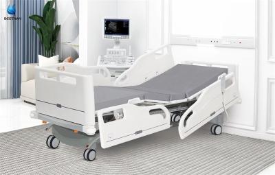 China Central Locking System Electrically Operated Hospital Bed With Big Side Rail 5 Function for sale