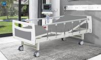 China Manual Crank Transport Hospital Bed 2150x1000mm with Side Rails Pressure Relief for sale