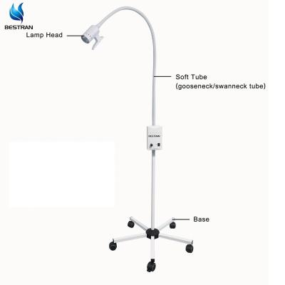 China Mobile Surgical Examination Light with Soft Gooseneck Tube - 30,000 Lux Illuminance, 4800K Color Temperature, 5 Castors for sale