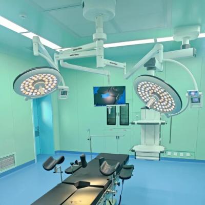 China Shadowless LED Cold Light Surgical Operating Light Ceiling Mounted with 50,000h Lifespan and 40,000-160,000 Lux Illuminance for sale