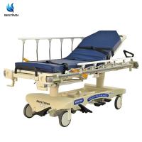 China Hydraulic ICU Medical Transport Stretcher with 2150×850mm Dimensions, 220kg Capacity and X-Ray Compatibility for sale