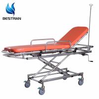 China Aluminum Alloy MRI Patient Stretcher - Non-Magnetic Hospital Transport Bed 190×55×88 cm with 159 kg Capacity for sale