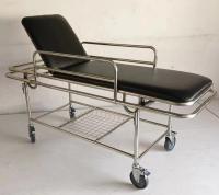 China Backrest Adjustable Patient Transfer Stretcher Trolley 1950×610×750mm with 250kg Capacity for Surgical Rooms for sale