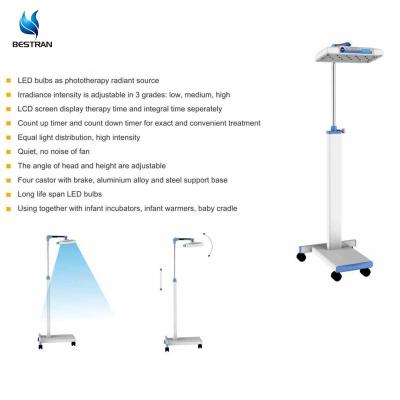 China LED Neonatal Phototherapy Machine with 850-1640mm Height Adjustment and 420-490nm Wavelength for Jaundice Treatment for sale