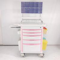China Hospital Anesthesia Trolley Cart 625×475×920mm with 5 Storage Drawers and Centralized Lock System for sale