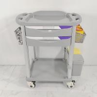 China 2-Drawer Lockable Medication Trolley with Swivel Castors - 750×475×920mm Hospital Medical Cart for sale