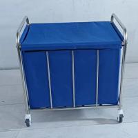 China Stainless Steel Medical Waste Trolley 700x500x900mm Hospital Linen Hamper for sale