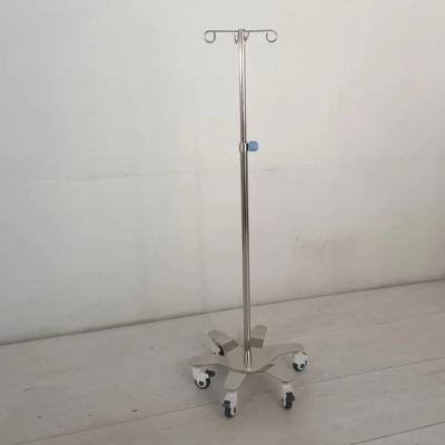 China 304 Stainless Steel IV Pole 5 Castors Infusion Stand 1330-2250mm Height Hospital for sale