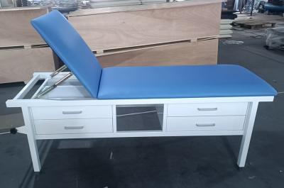 China Adjustable Medical Examination Table 1850×620×650mm with 4 Drawers and 75° Backrest Adjustment for sale
