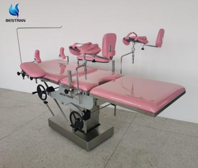 China Manual Obstetric Examination Table BT-OE014 with 1950mm Length and 250mm Elevation Range for Gynecology for sale