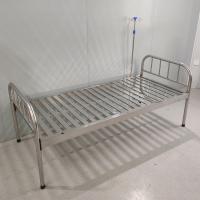 China Stainless Steel Flat Hospital Bed 2150×950×500mm with 250kg Capacity for Patient Care and Observation for sale
