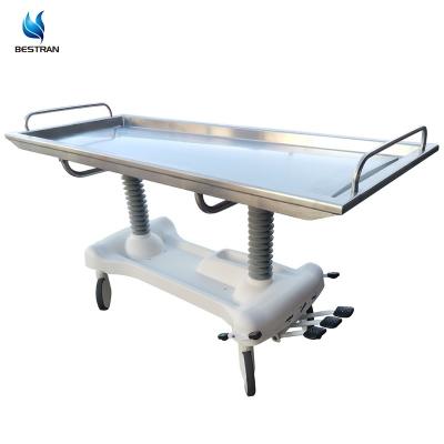 China Heavy Duty Hydraulic Mortuary Stretcher 500lb Capacity with 700-1000mm Height Adjustment for Morgue & EMS for sale