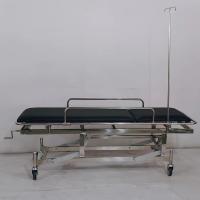 China Stainless Steel Patient Transport Trolley with 250KG Capacity and 620-820mm Height Adjustment for Hospital ICU Use for sale