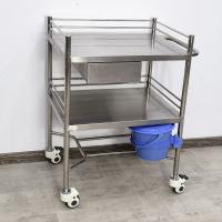 China Stainless Steel Medical Trolley with Drawers Hospital Utility Cart 600x430x790mm for sale