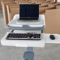China Ergonomic Medical Laptop Cart Mobile Computer Workstation 480x520mm Height Adjustable for sale