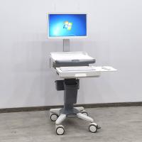 China Mobile Medical Computer Cart Height Adjustable Laptop Workstation For EMR for sale
