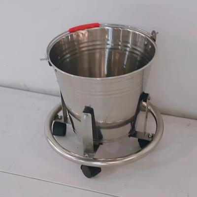 China Stainless Steel Kick Bucket with Wheels 304 Medical Waste Bin 23cm 29cm Mobile for sale