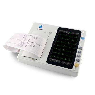 China 3-Channel ECG Machine with 7-inch Touchscreen LCD Display and 1850mAh Battery for Medical Diagnostics for sale