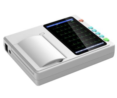 China 6-Channel EKG Machine with 7-inch Color LCD Display and 1850mAh Battery for Professional Medical Use for sale