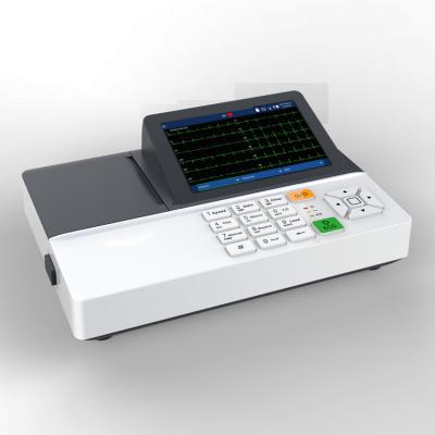 China Wireless PC Software 3-Channel ECG Machine With HD LED Display Smartphone Keyboard And WIFI Module for sale