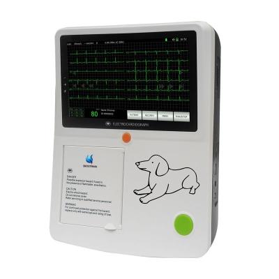 China Veterinary Animal ECG Monitor 12-Lead 7 Inch Touchscreen Sleep Mode USB Data Management for sale