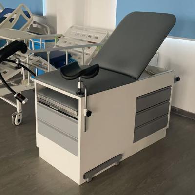China OB/GYN Examination Couch with Integrated Storage, Adjustable Pedal & Paper Dispenser - 1870×600×800mm, 10cm PU Foam for sale