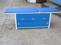 China Adjustable Backrest Medical Exam Table 1900x600x700mm with 3 Lockable Drawers and Cabinet for sale