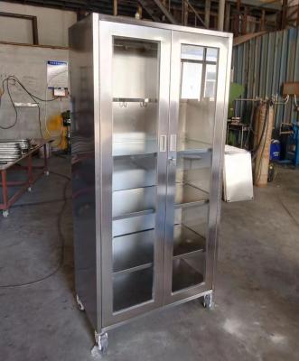 China Mobile Stainless Steel Medical Cabinet 900x400x1800mm on Wheels 4-6 Layers for sale