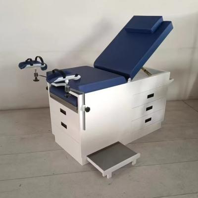 China GYN Exam Chair 5 Drawers Concealed Step Stirrups Paper Holder 1870x600x800mm for sale