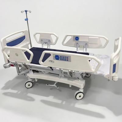 China Advanced Electric Medical Bed With 5th Caster, X-Ray Backrest & Integrated Scale for sale
