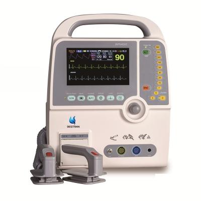 China Professional Biphasic Defibrillator Monitor 7 Inch with ECG SpO2 NIBP TEMP Print Li-ion Battery Optional AED Pacer for sale