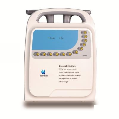 China Biphasic Manual Defibrillator Monitor 360J Asynchronous Mode English Voice Guidance for sale