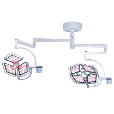 China Dual Head LED Surgical Light 160000 Lux Touchscreen Shadowless Operating Lamp for sale